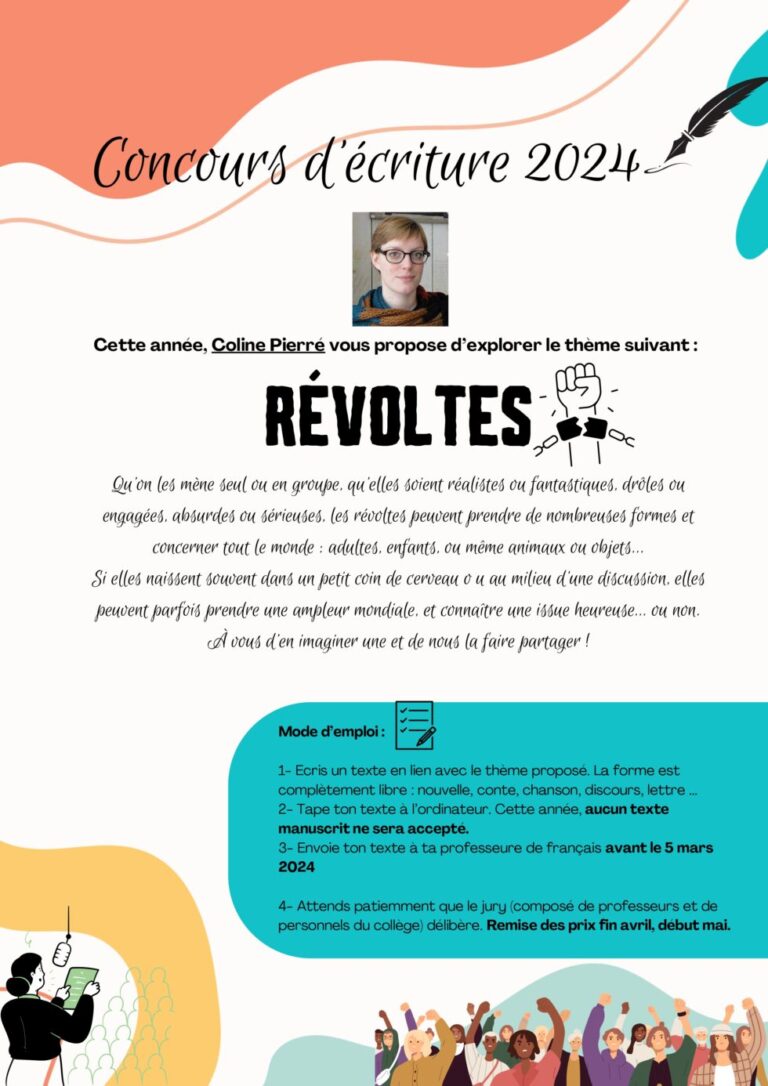 Concours d'écriture 2024 - Collège Notre dame la Maine Aigrefeuille